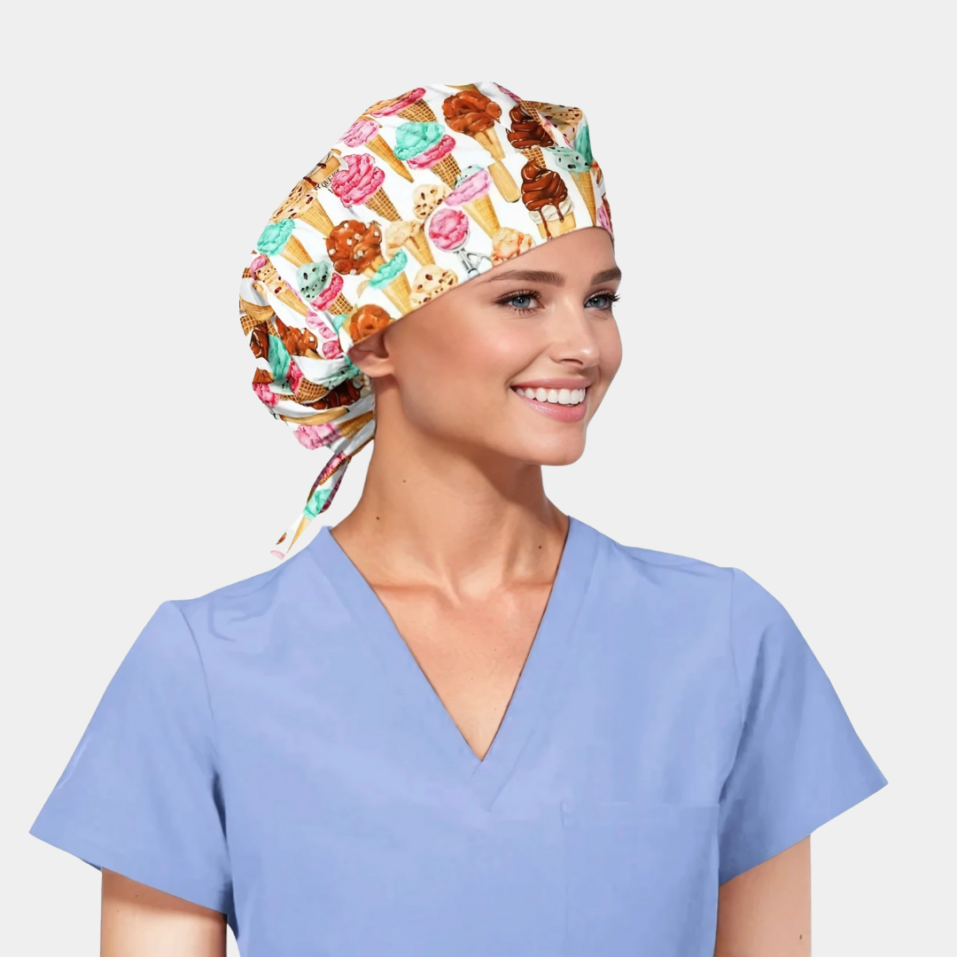 A La Mode - Poppy Bouffant Scrub Caps – Blue Sky Scrubs