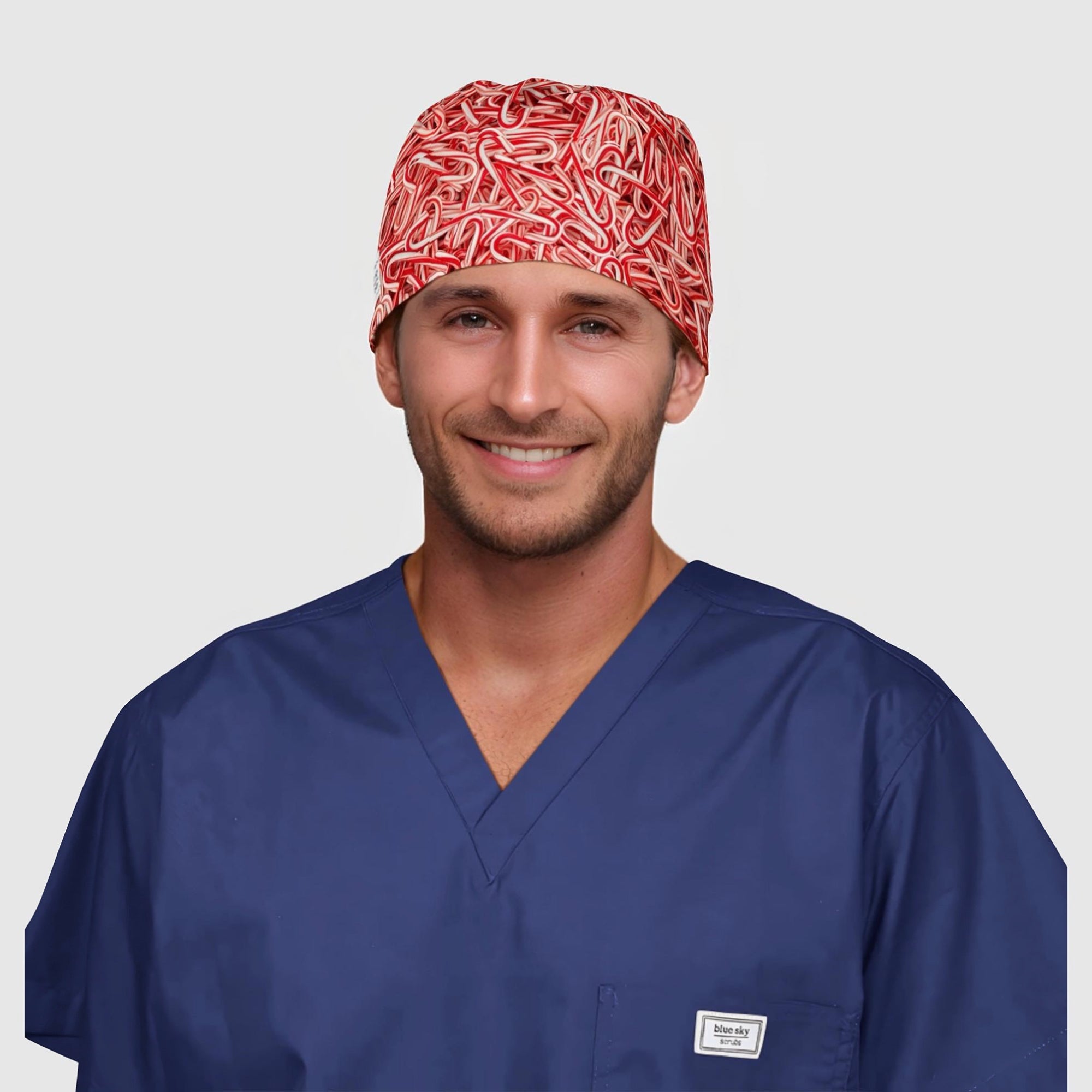 Candy Cane Lane - Men's Scrub Cap – Blue Sky Scrubs