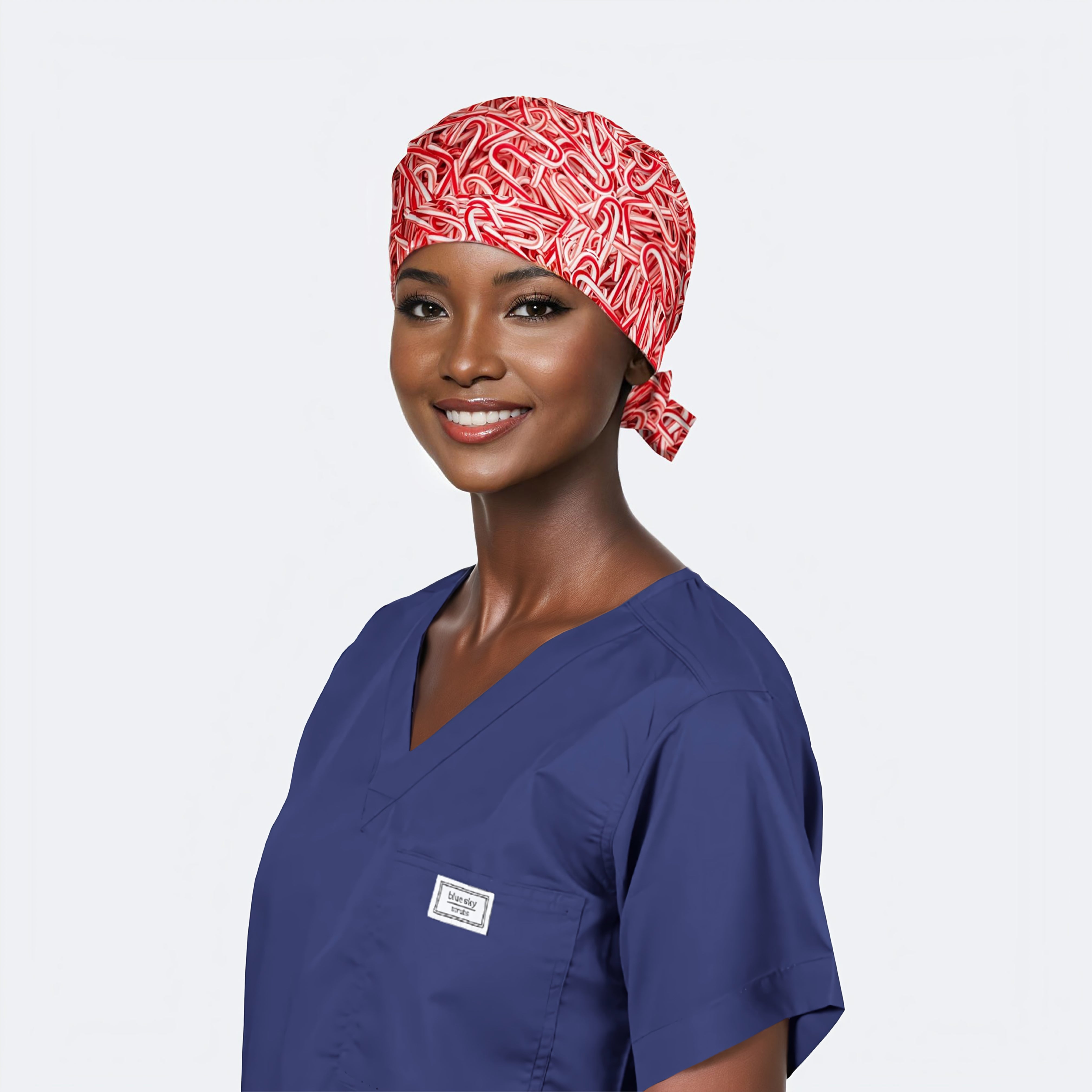 Candy Cane Lane - Pixie Scrub Cap – Blue Sky Scrubs