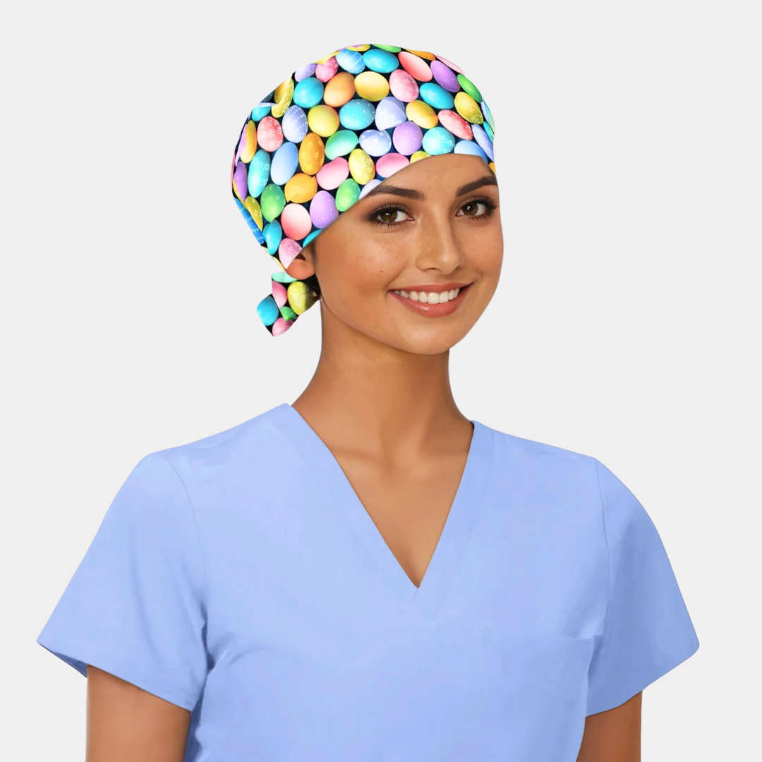 Eggstravaganza - Pixie Surgical Cap – Blue Sky Scrubs