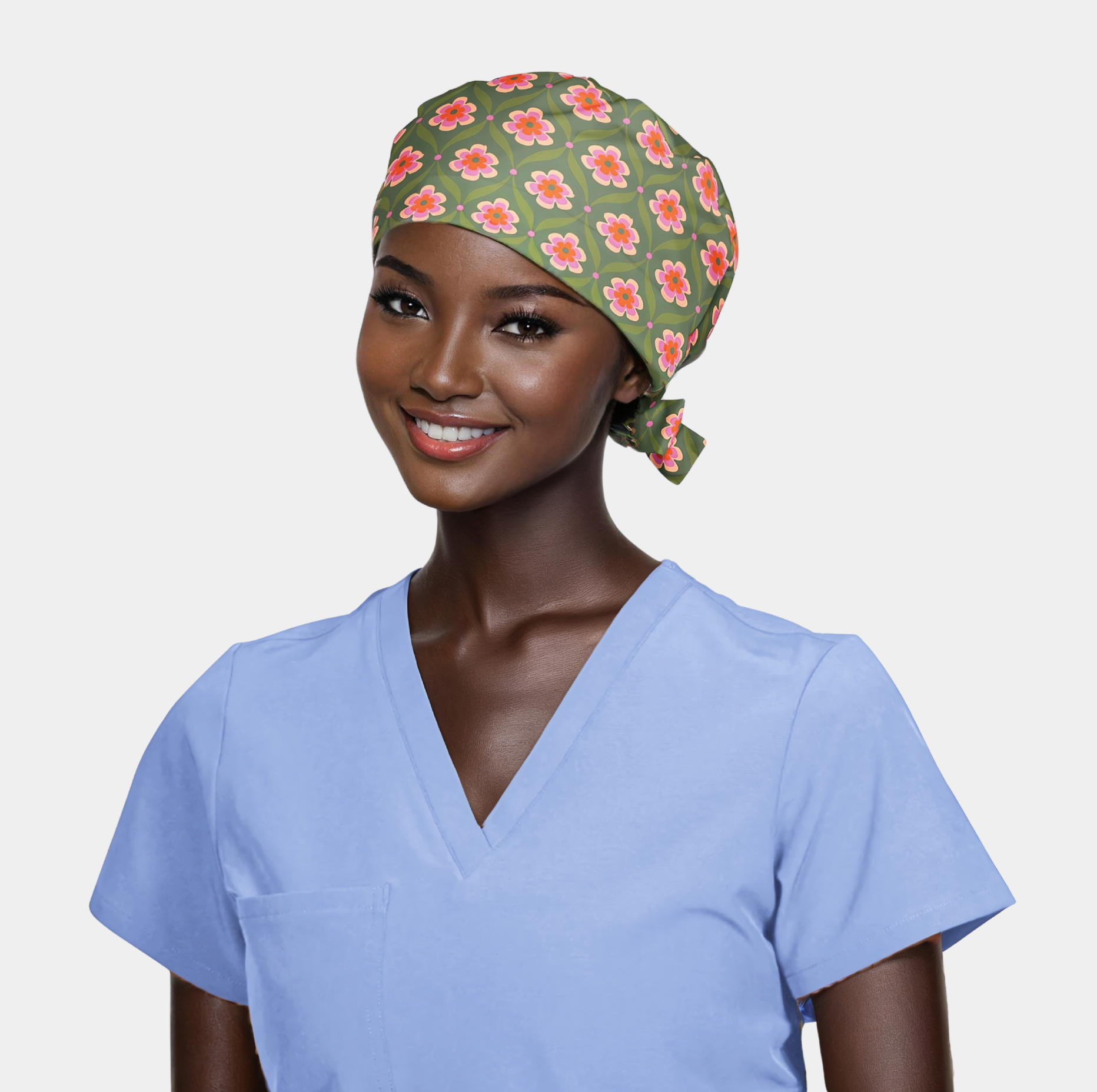 Flowering Waves - Pixie Scrub Caps – Blue Sky Scrubs
