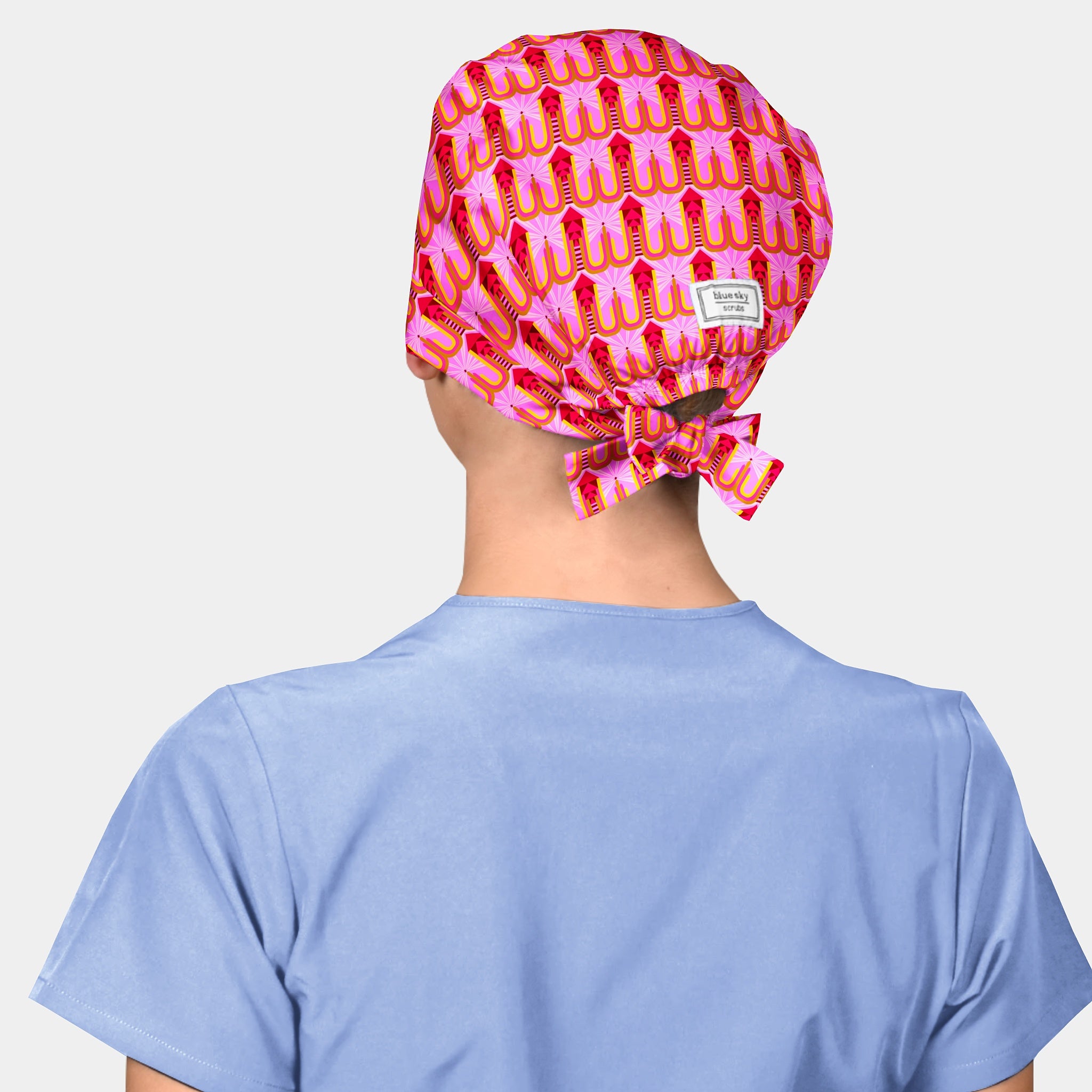 Geometric Sunrise- Pixie Surgical Hats – Blue Sky Scrubs