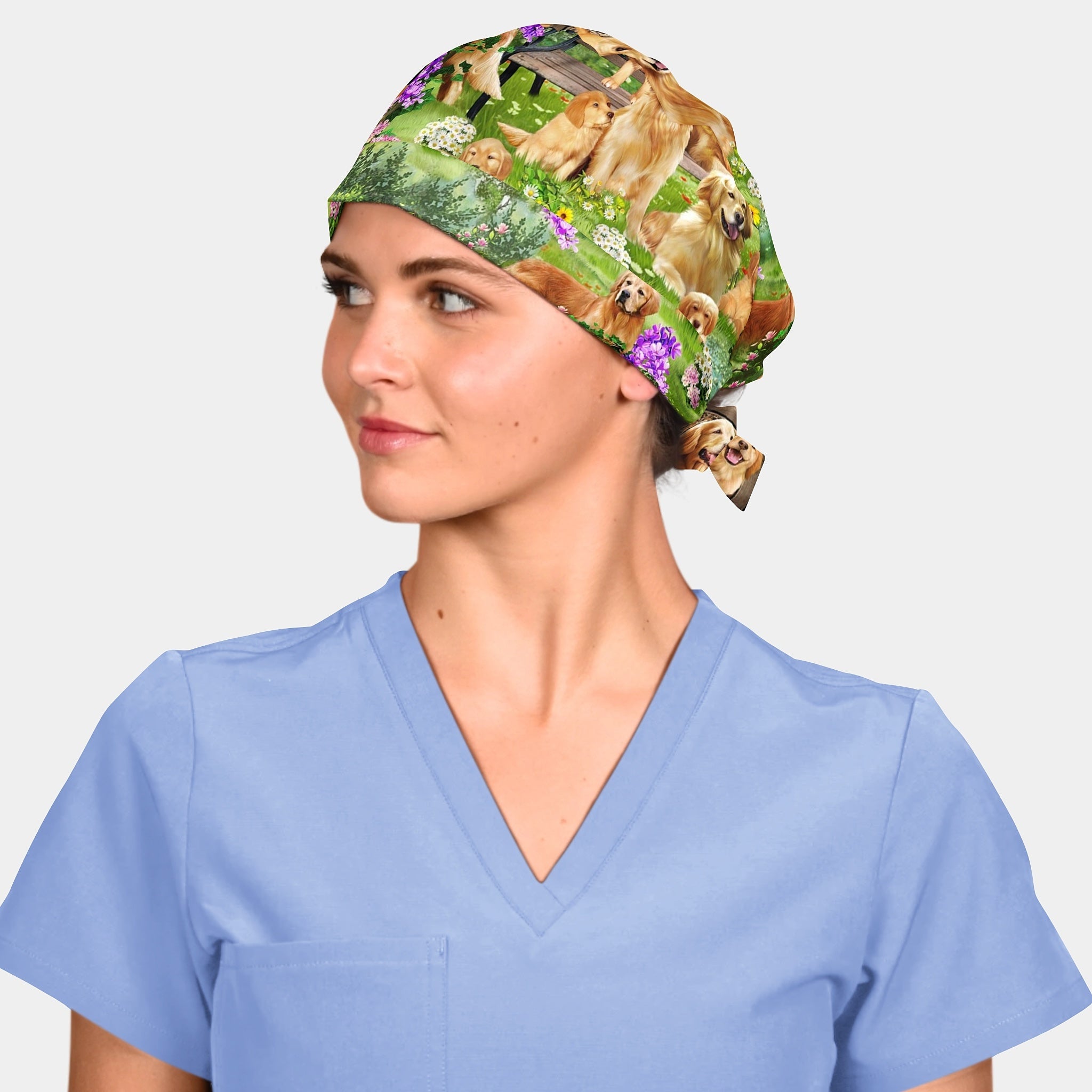 Golden Retriever Paradise - Pixie Surgical Hats – Blue Sky Scrubs