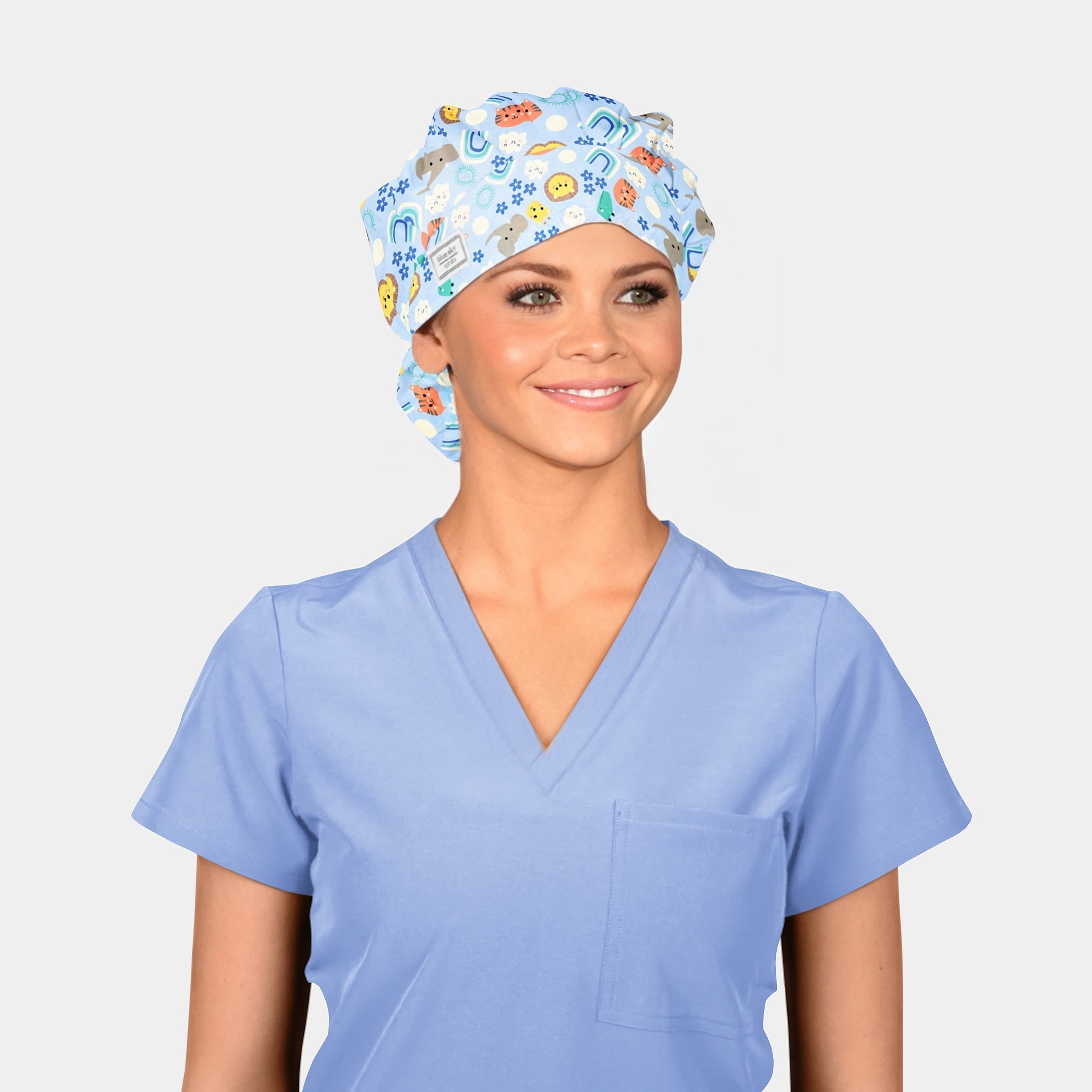 Ice Blue Dreams - Poppy Surgical Head Caps – Blue Sky Scrubs