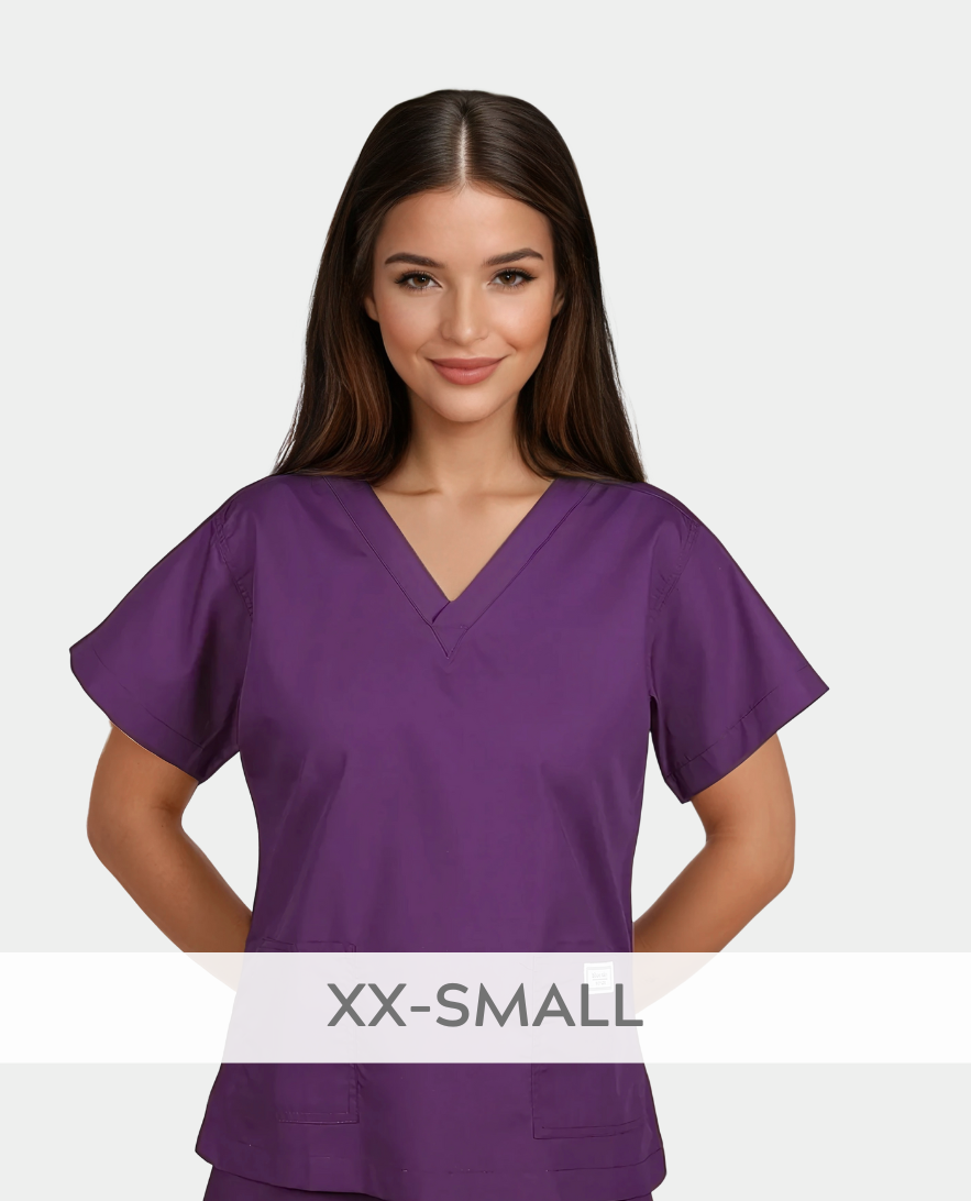 2XL Triple Pocket Urban Scrub Tops | Black with Orange Stitching