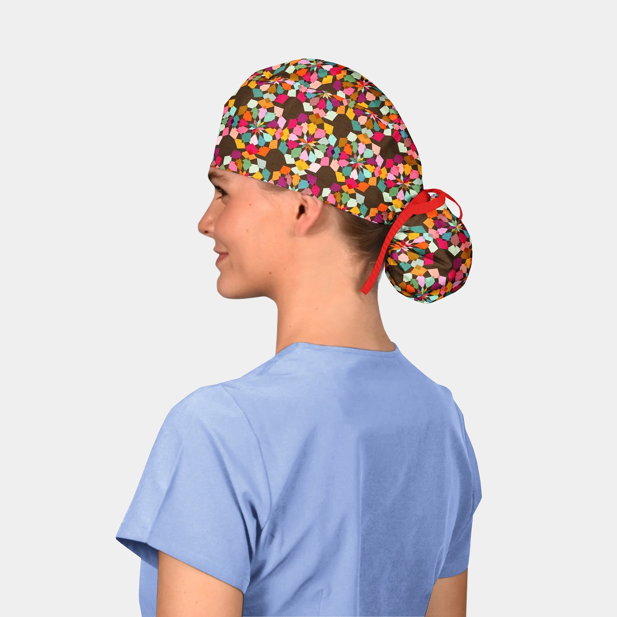 Patchwork Pastels - Pony Scrub Cap – Blue Sky Scrubs