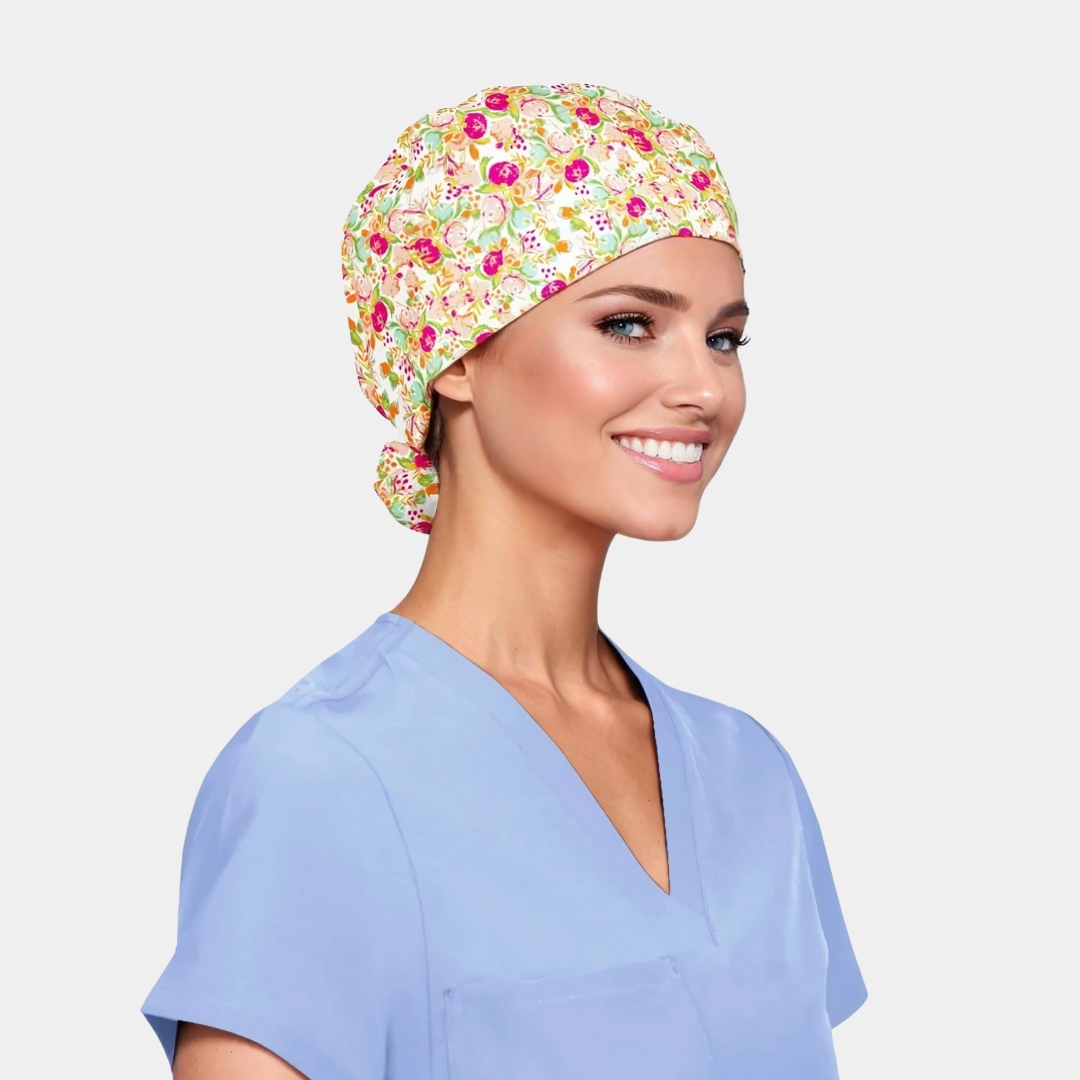 Rosa Pastel - Pixie Scrub Hats – Blue Sky Scrubs