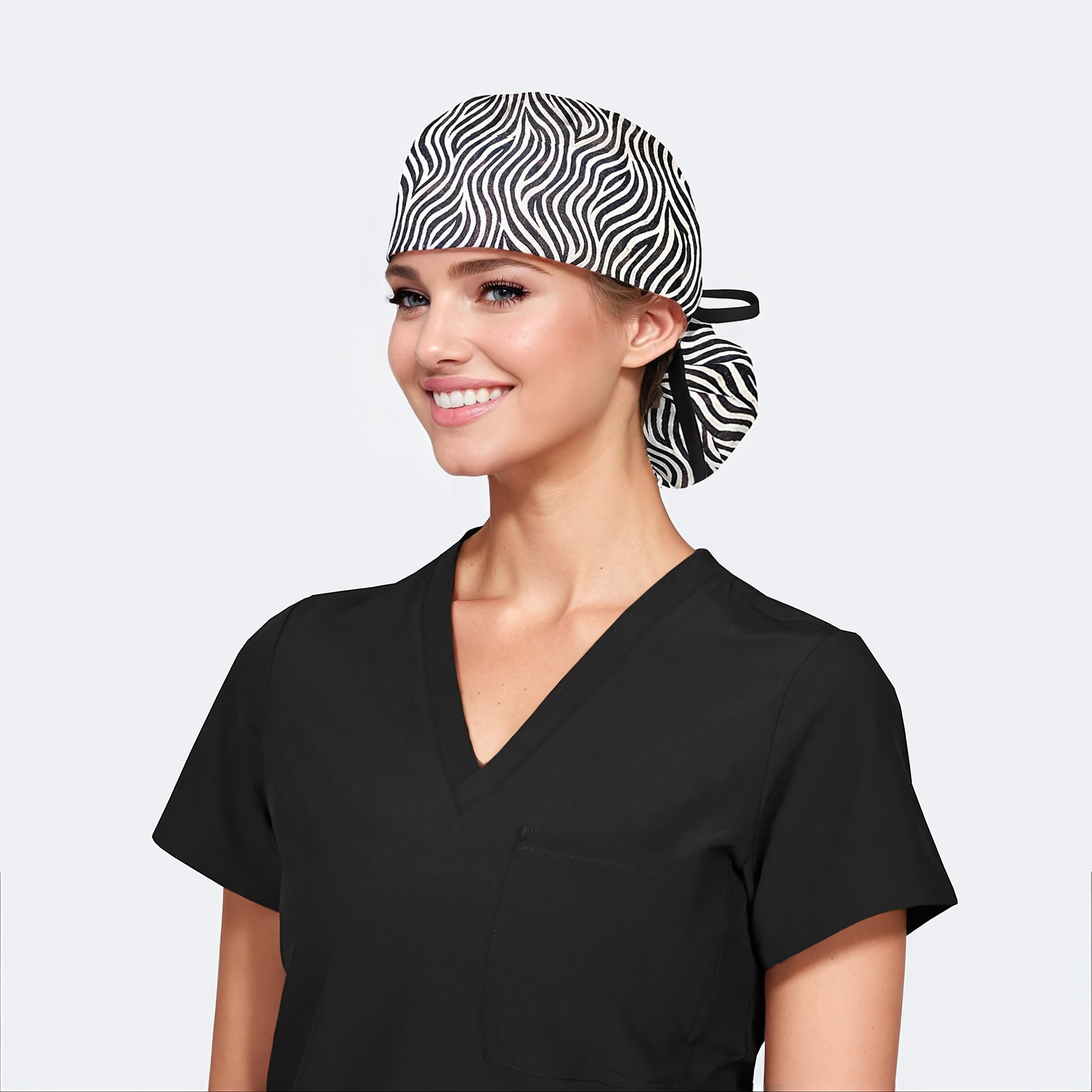 Welcome to Blue Sky Co. | Zebra Stripes Pony | Surgical Scrub Cap