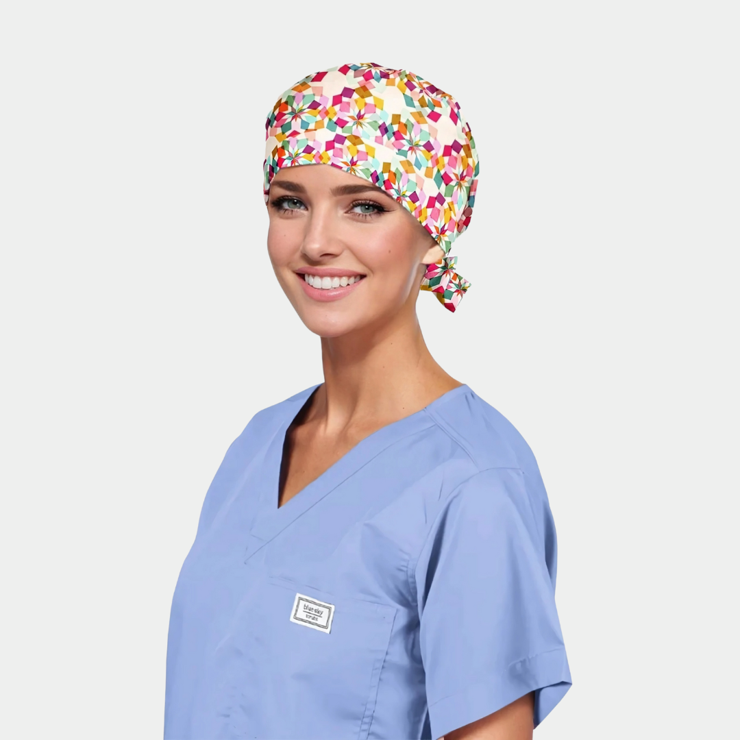 Starburst Medley - Pixie Surgical Cap – Blue Sky Scrubs