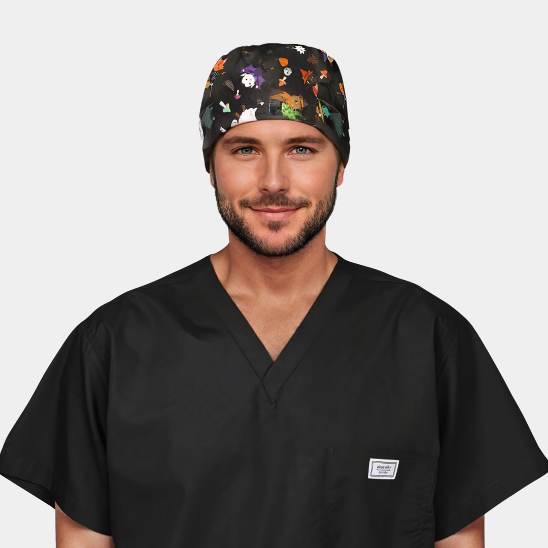 Boo-tastic Adventure - Men's Medical Scrub Cap – Blue Sky Scrubs